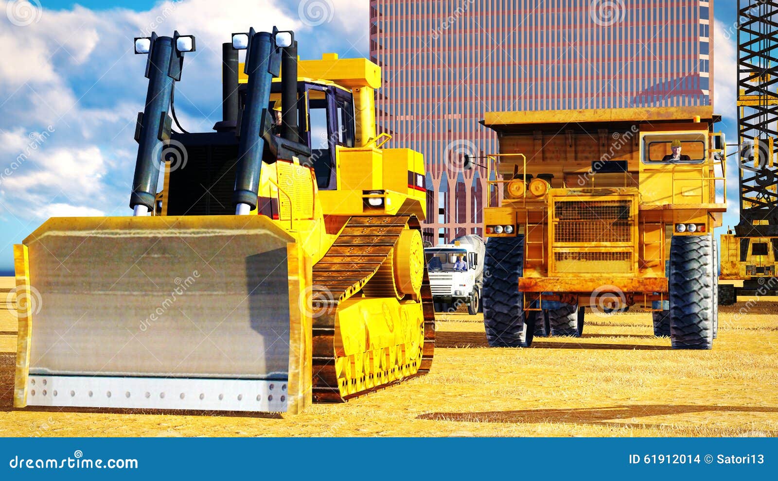 Different Machinery at Construction Site Stock Photo - Image of ...