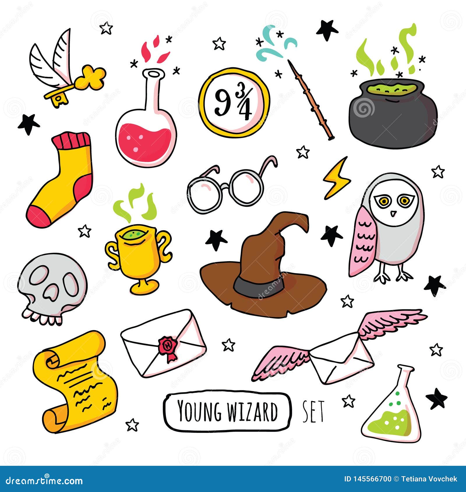 Different Magic Elements for Witches Stock Vector - Illustration of ...