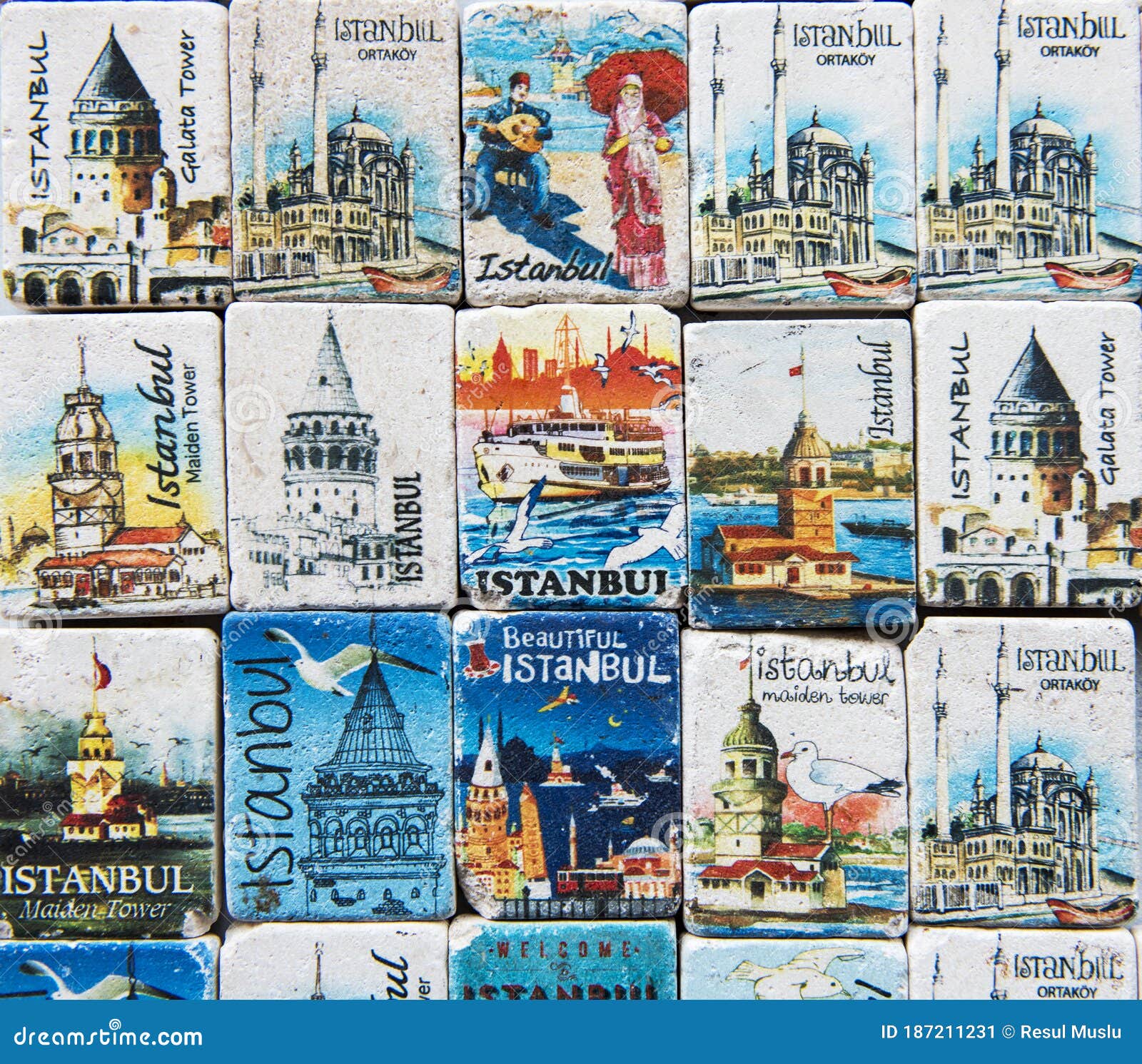 Different Magnets with Istanbul Photos Editorial Photo - Image of ...