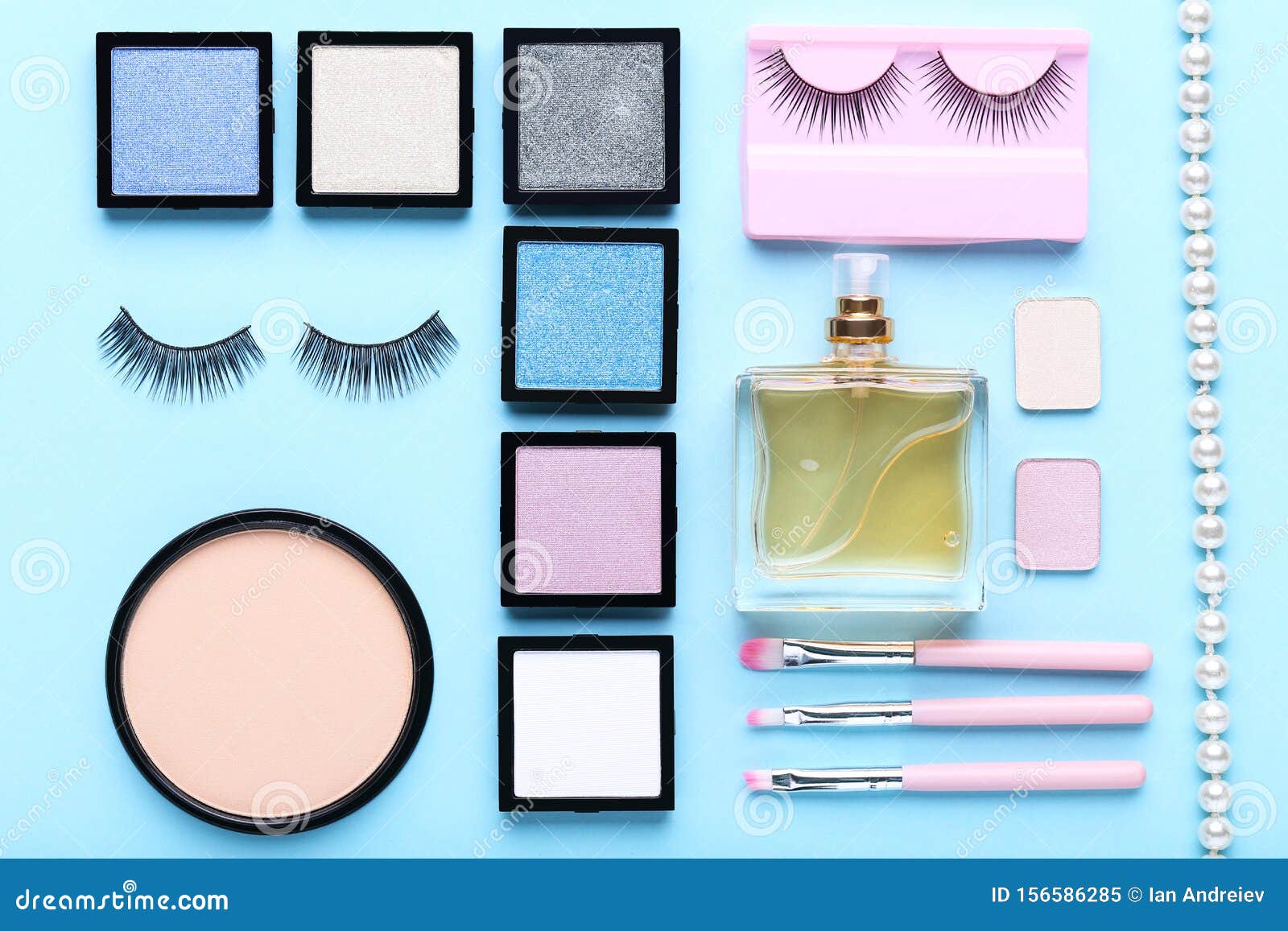 Different makeup cosmetics stock image. Image of paint - 156586285