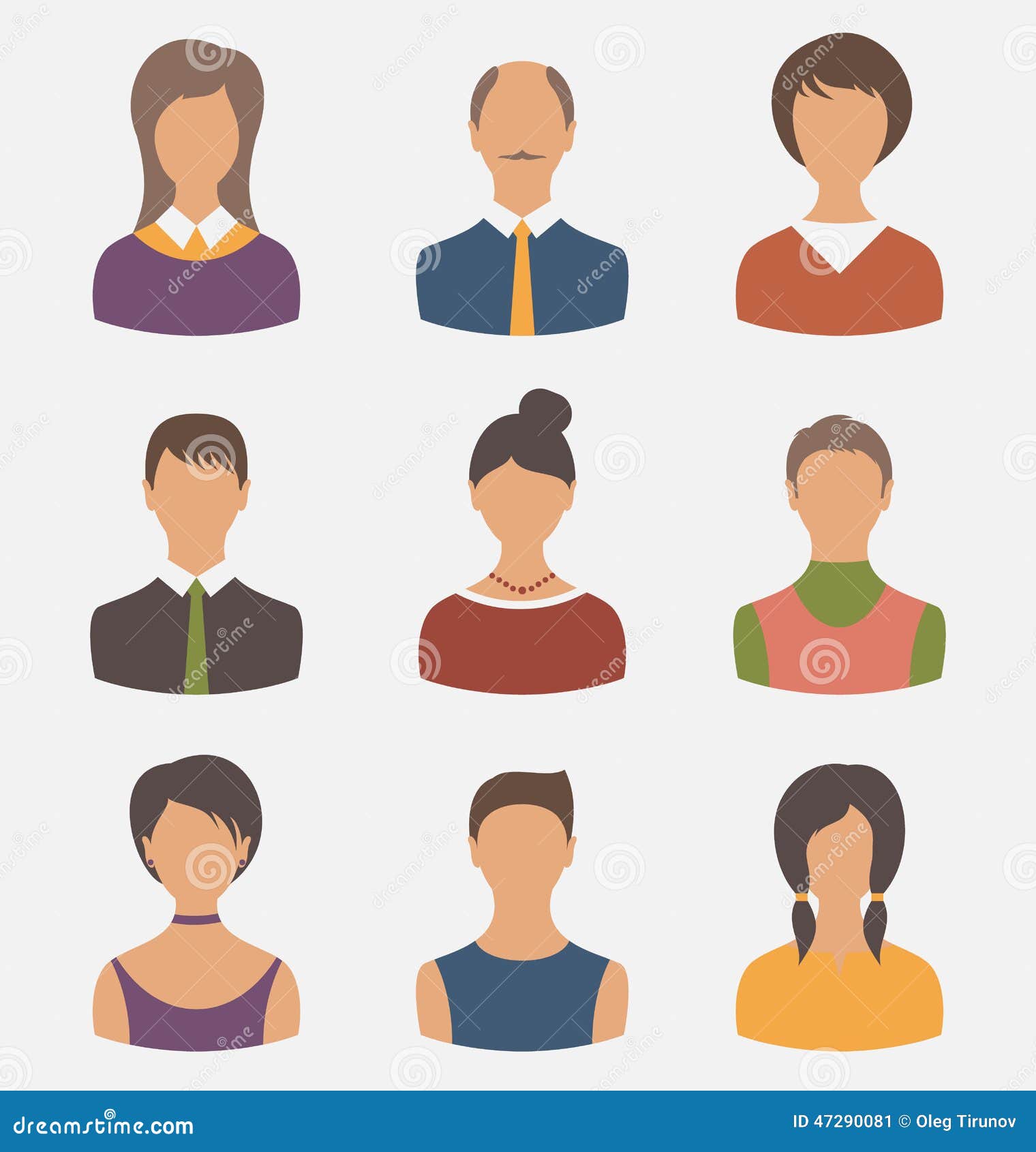 Different Male and Female User Avatars Stock Vector - Illustration of ...