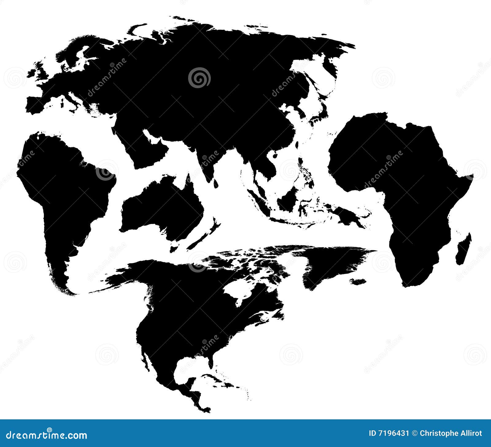 A Different Map of the World Stock Vector - Illustration of internet ...