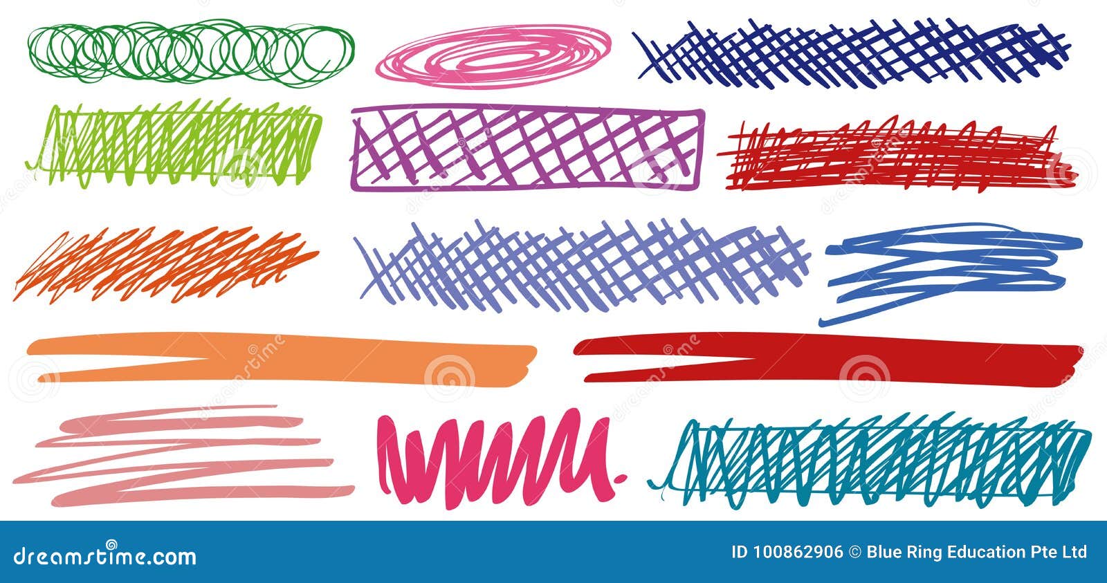 Different Marks in Different Colors Stock Vector - Illustration of ...