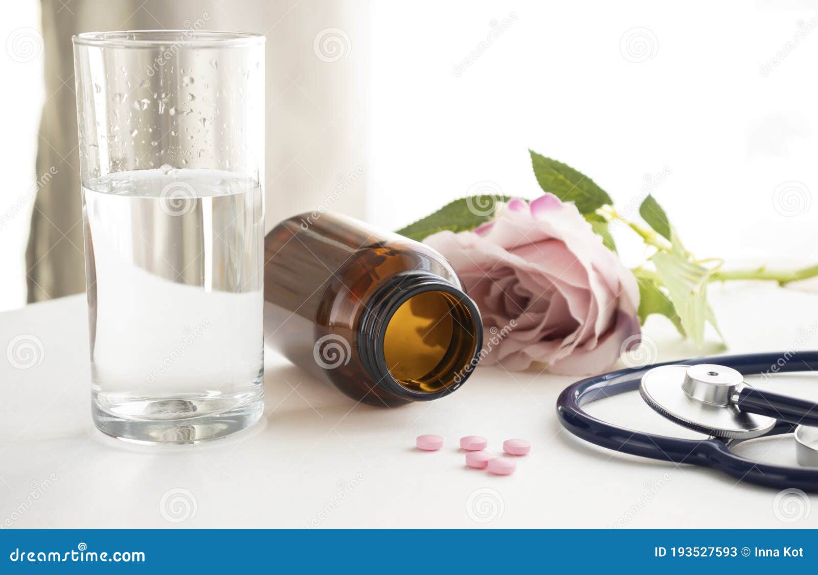 Different Means of Contraception on Bedside Table Stock Image - Image ...