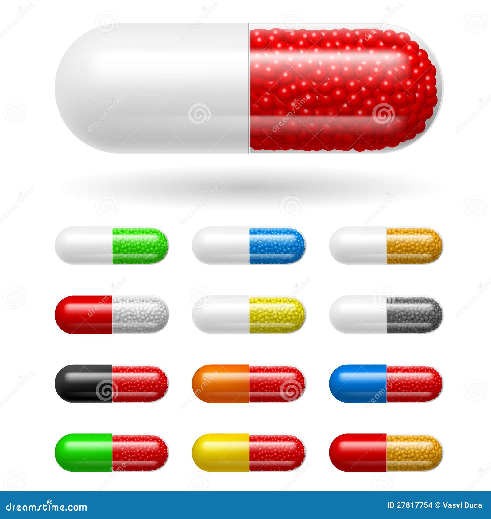 Different medical tablets stock vector. Illustration of healthy - 27817754