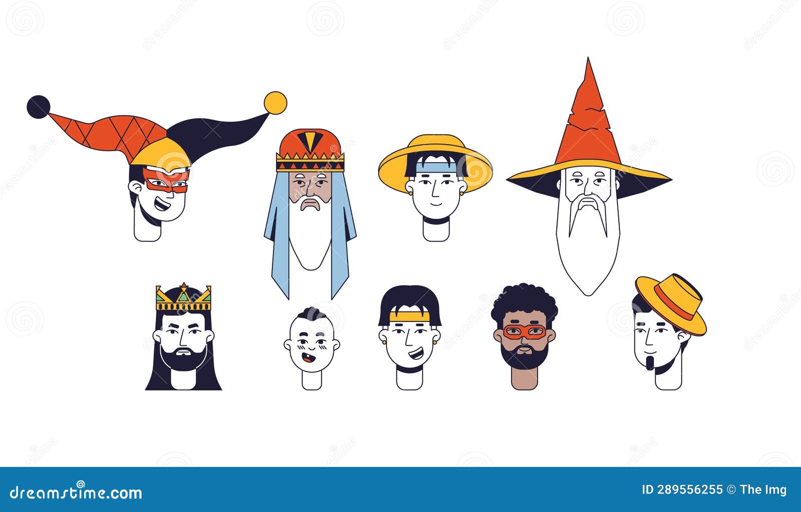 Personality Archetypes Flat Concept Vector Illustrations Set ... Personality Archetypes Flat Concept Vector Illustrations Set ...