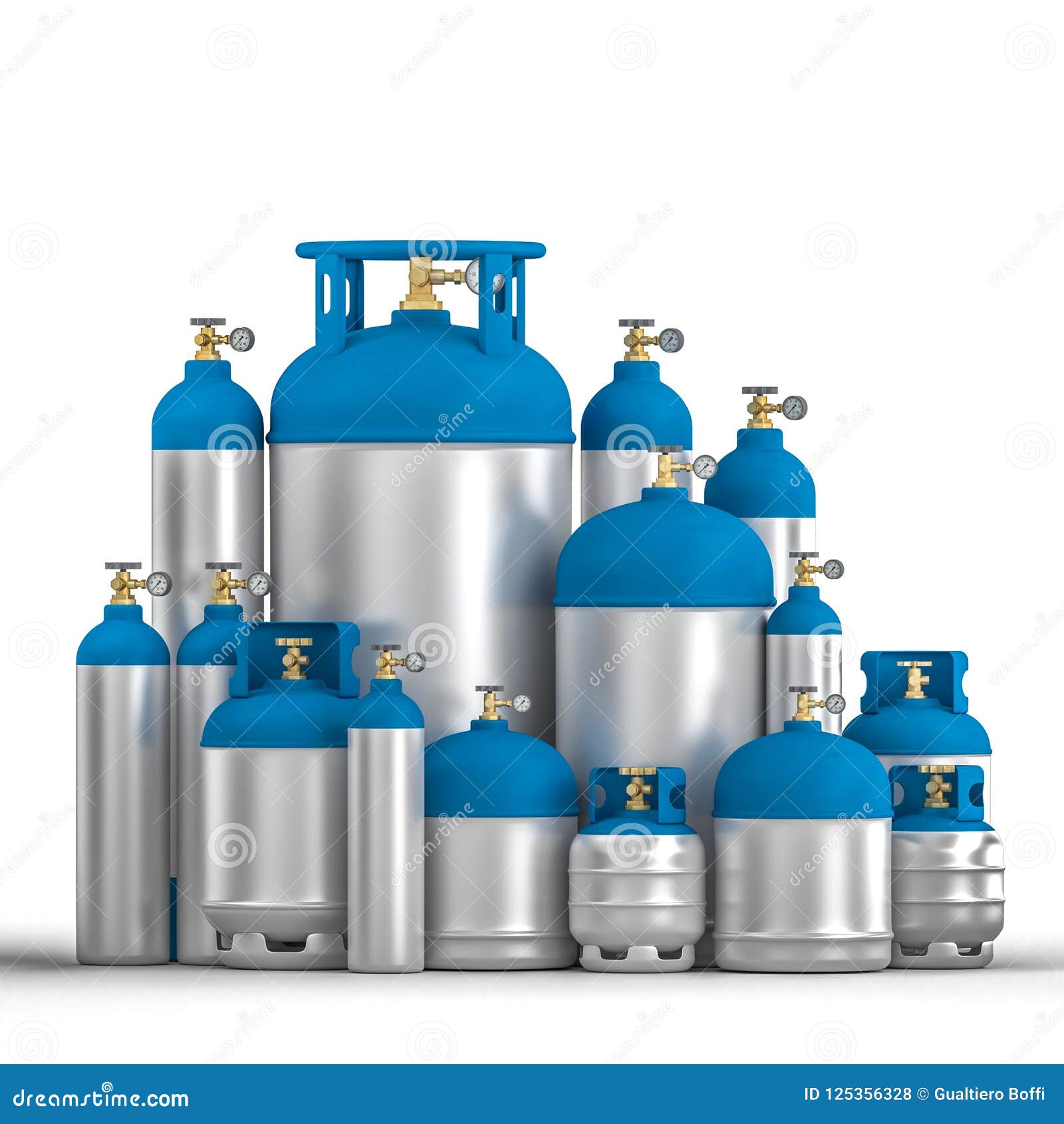 Different Metal Cylinder Container Stock Illustration - Illustration of ...
