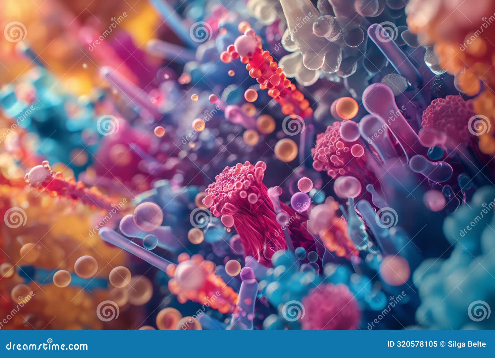 Different Microscopic Organisms, Bacteria, Cells and Viruses Can Be ...