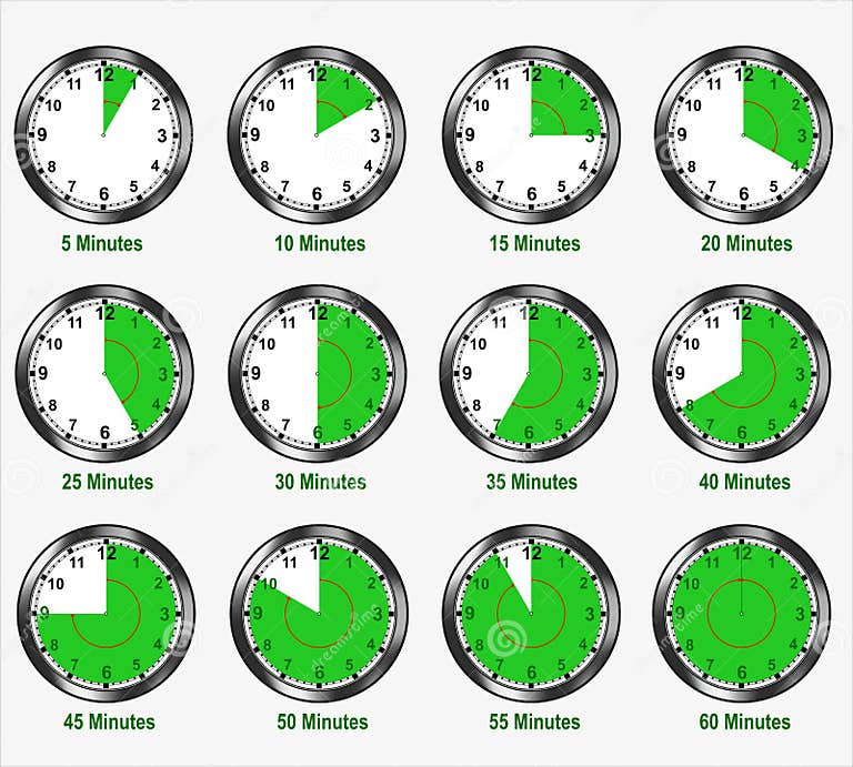 Different Minutes Intervals - Cdr Format Stock Vector - Illustration of ...
