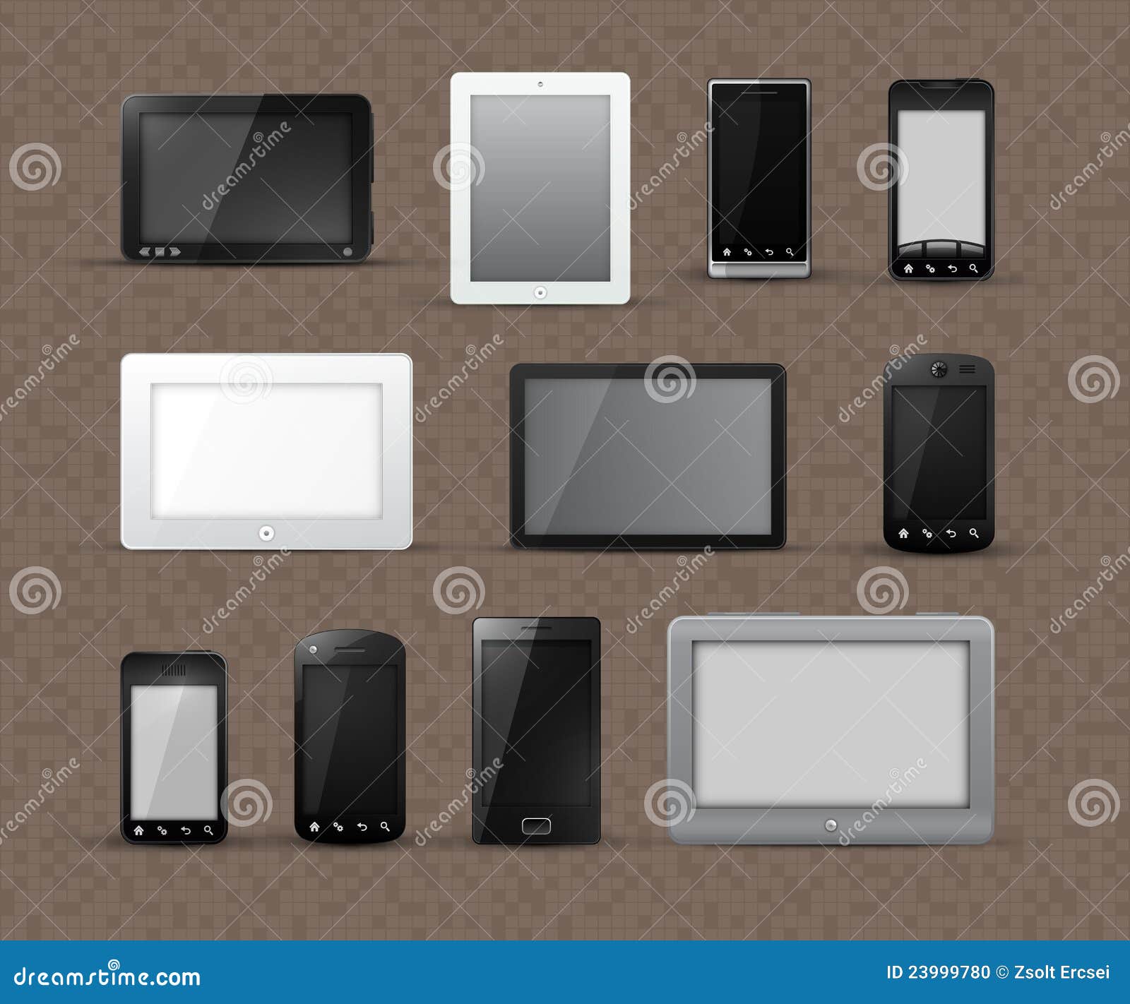 Different Models of Tablets and Smart Phones Stock Vector ...
