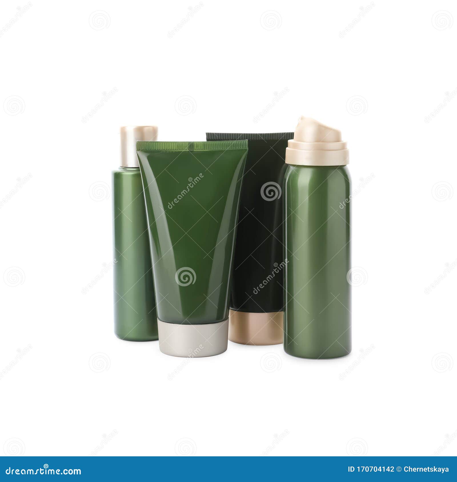 Different Modern Cosmetic Products on White Stock Photo - Image of ...