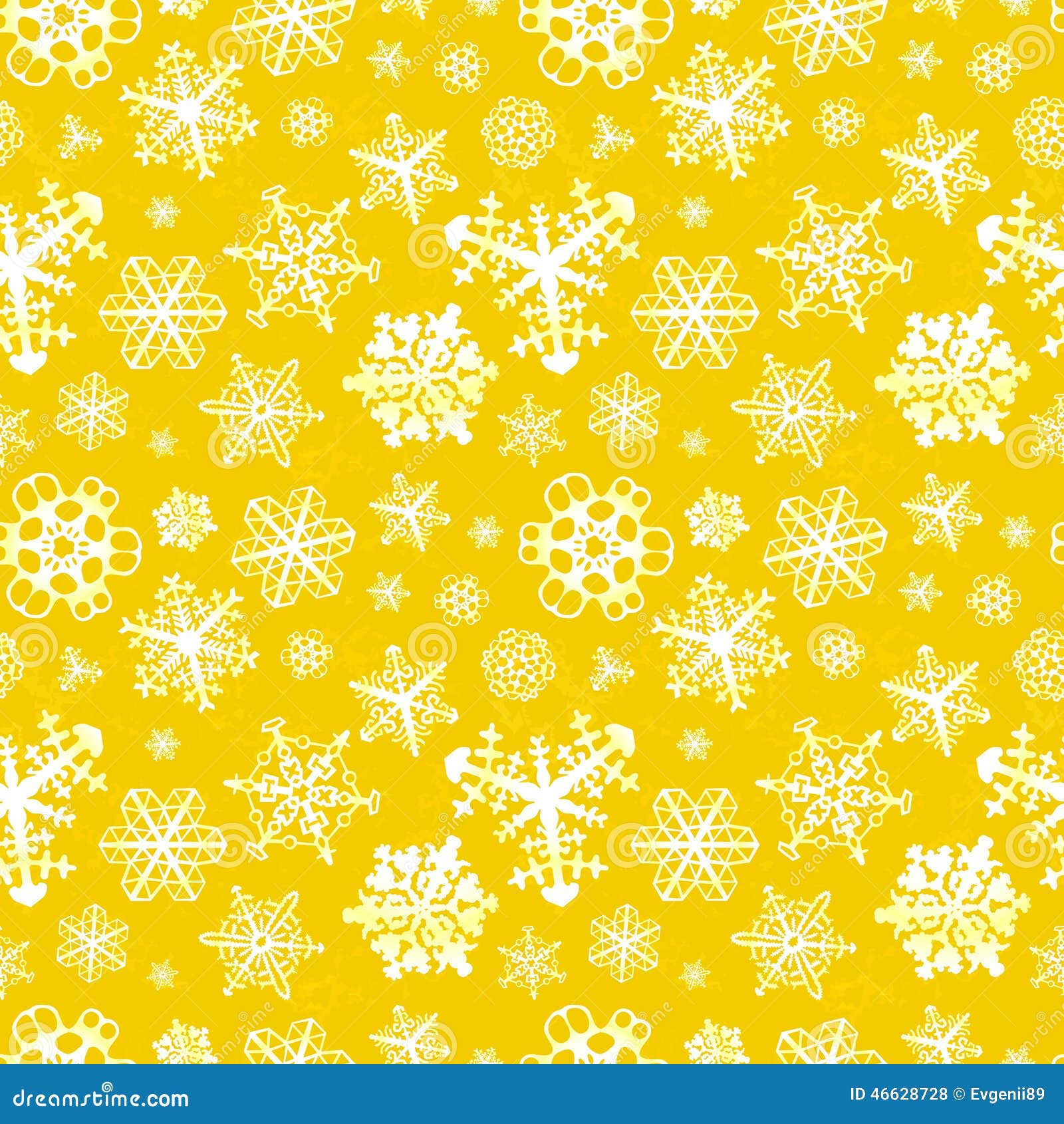 Different Modern Snowflakes on Yellow Background Stock Vector ...