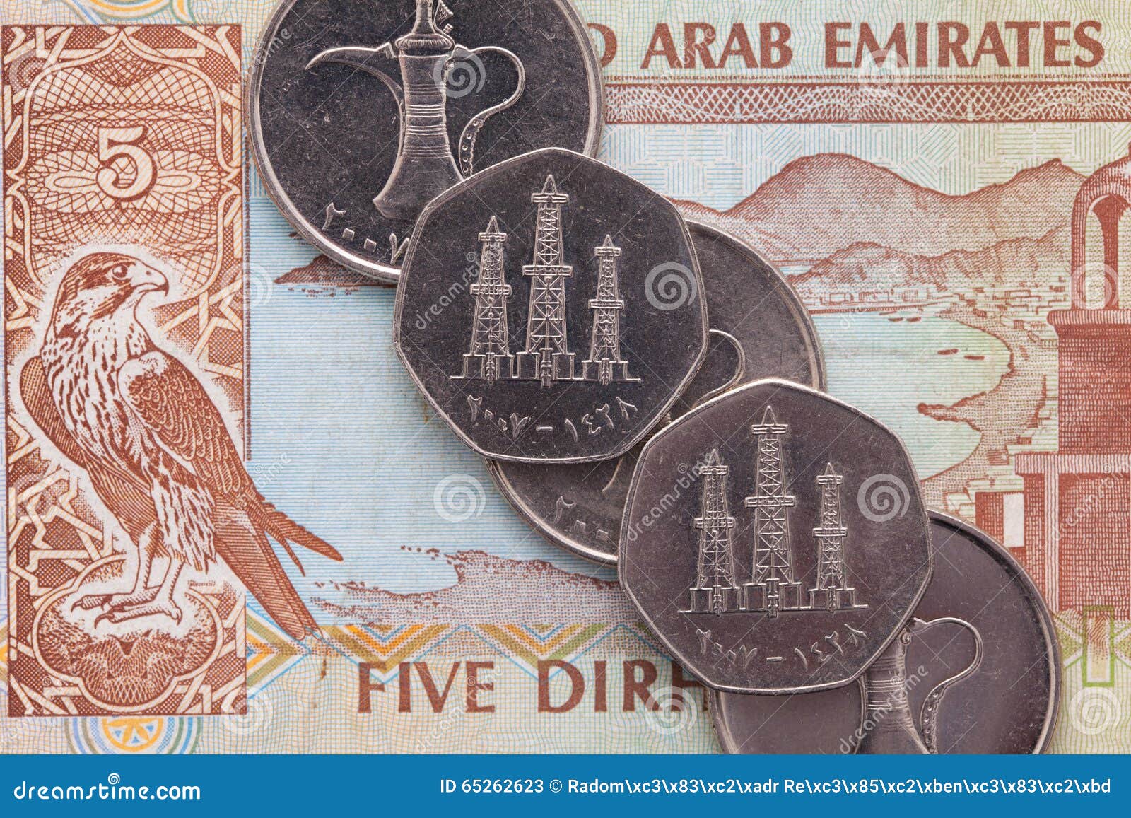 Different Money of Arab Emirates Dirham Stock Image - Image of money ...