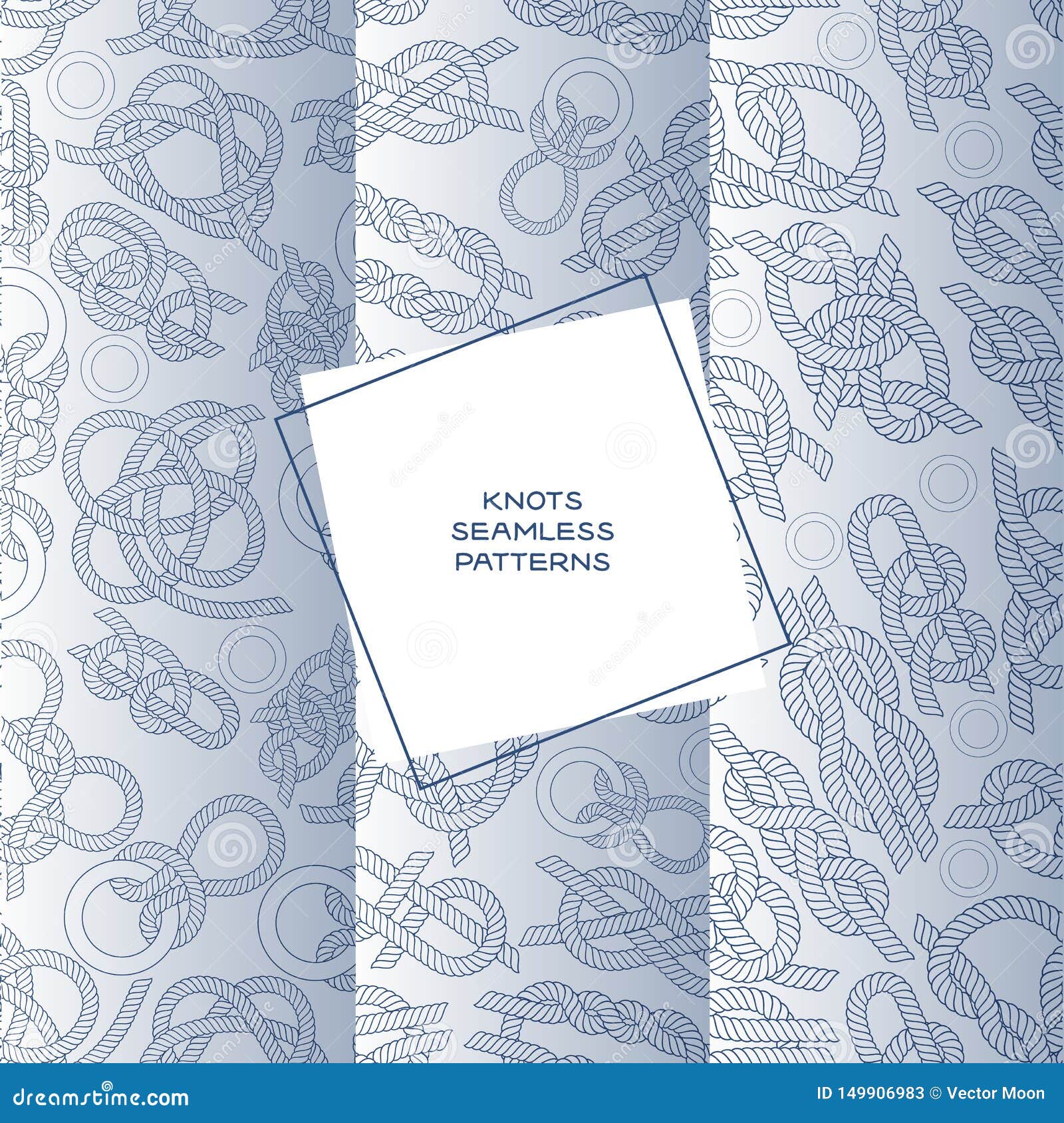 Different Nautical Sailor Knots and Ropes Vector Illustration. String ...