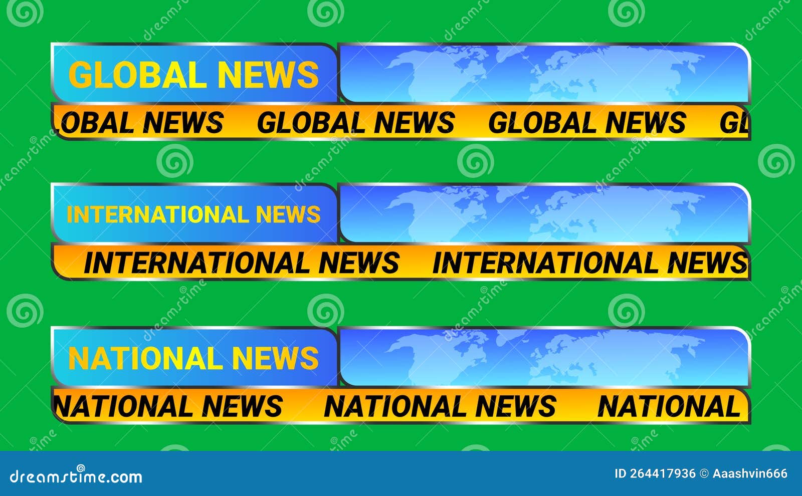 Different News Catagory Lines with Text Space Stock Illustration ...