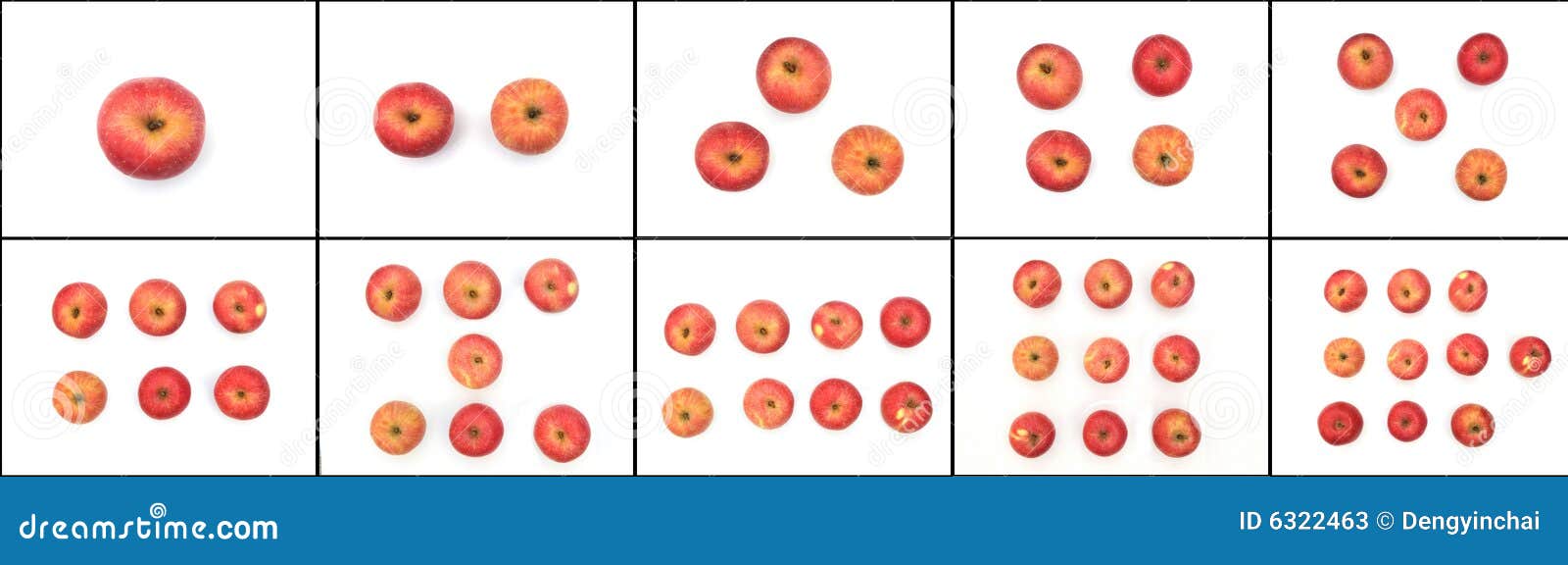 Different Numbers of Apples Stock Image - Image of numbers, four: 6322463