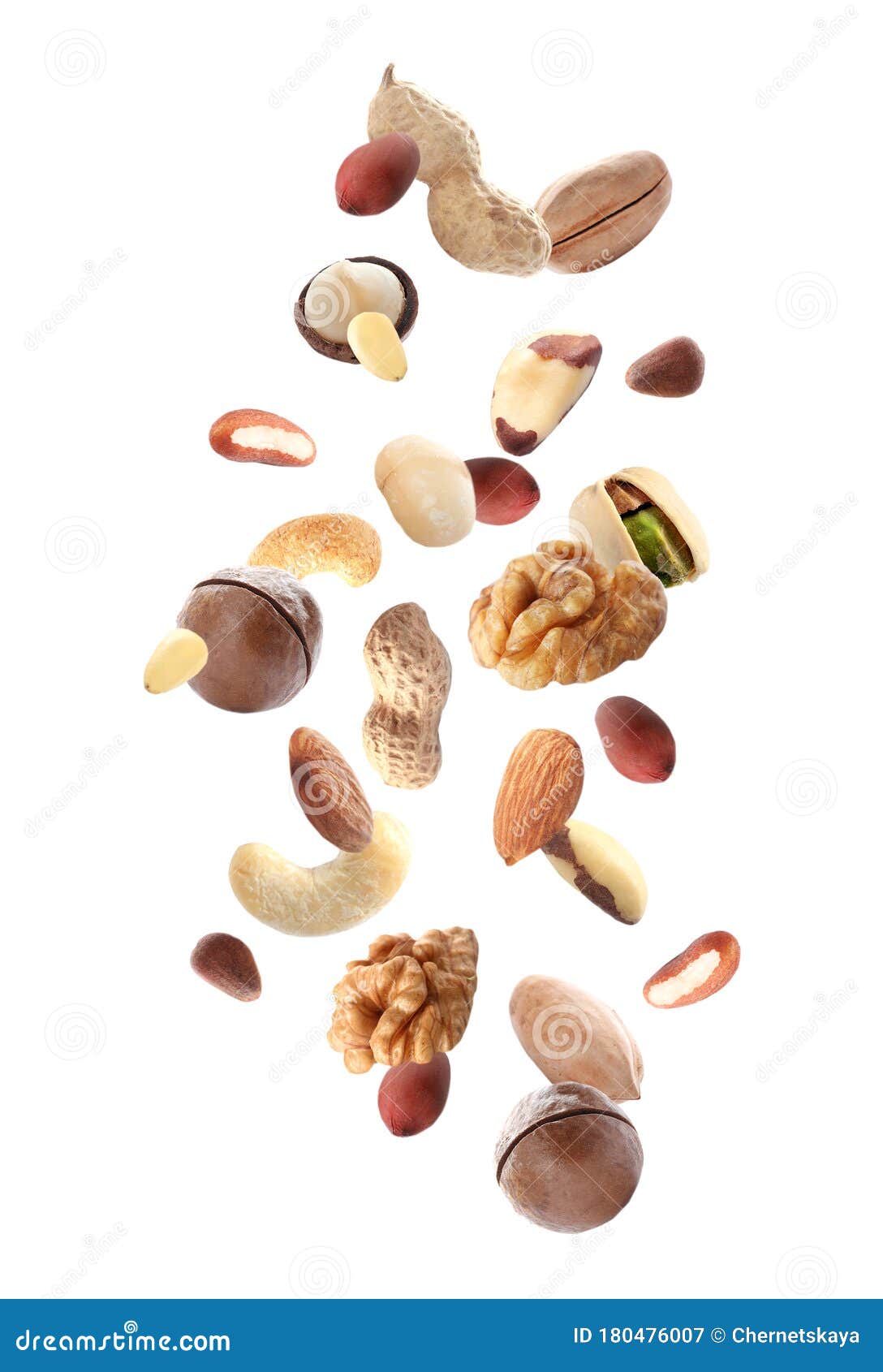 Different Nuts Falling on Background Stock Image - Image of nuts, brown ...