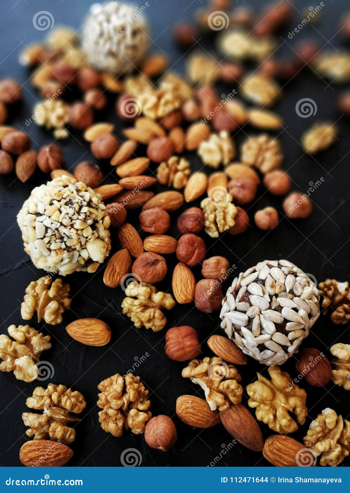 Different Nuts, Peeled and in-shell Stock Photo - Image of diet, food ...