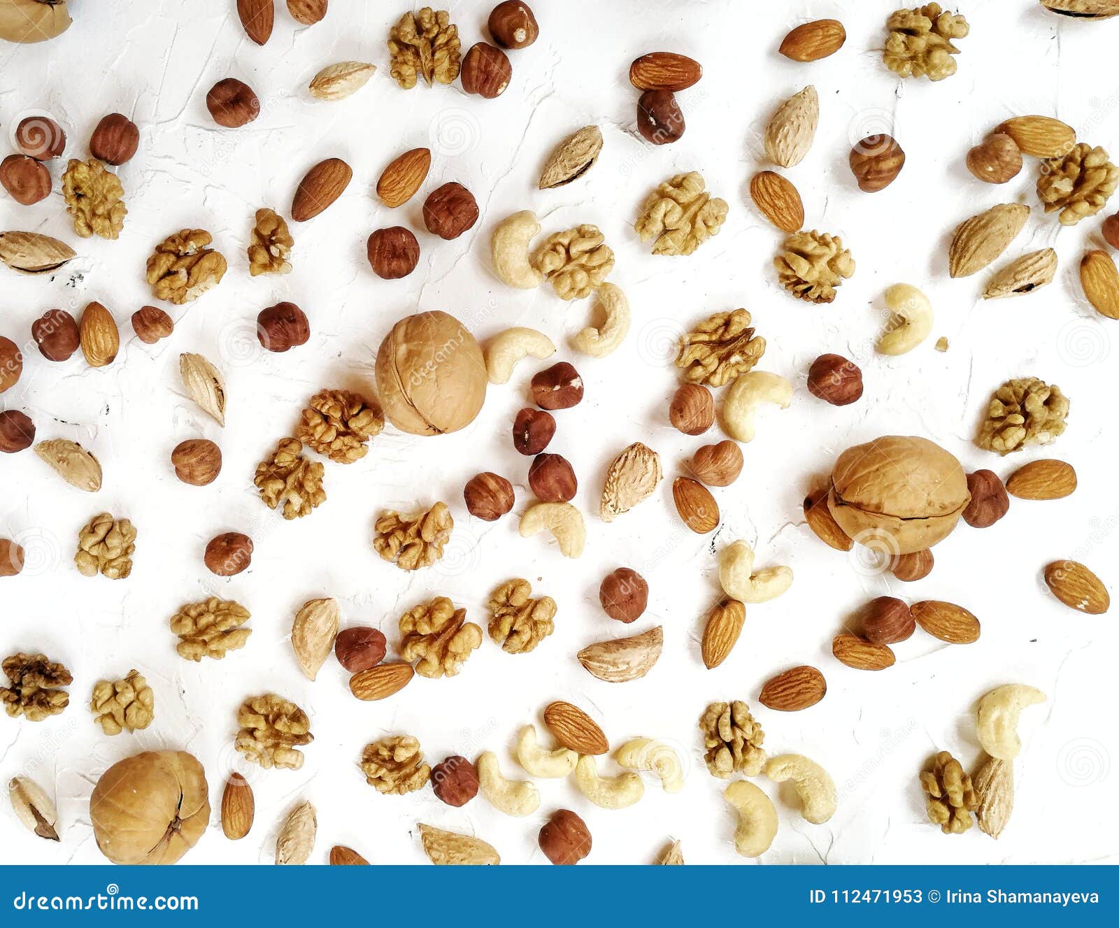 Different Nuts, Peeled and in-shell Stock Image - Image of hazelnuts ...