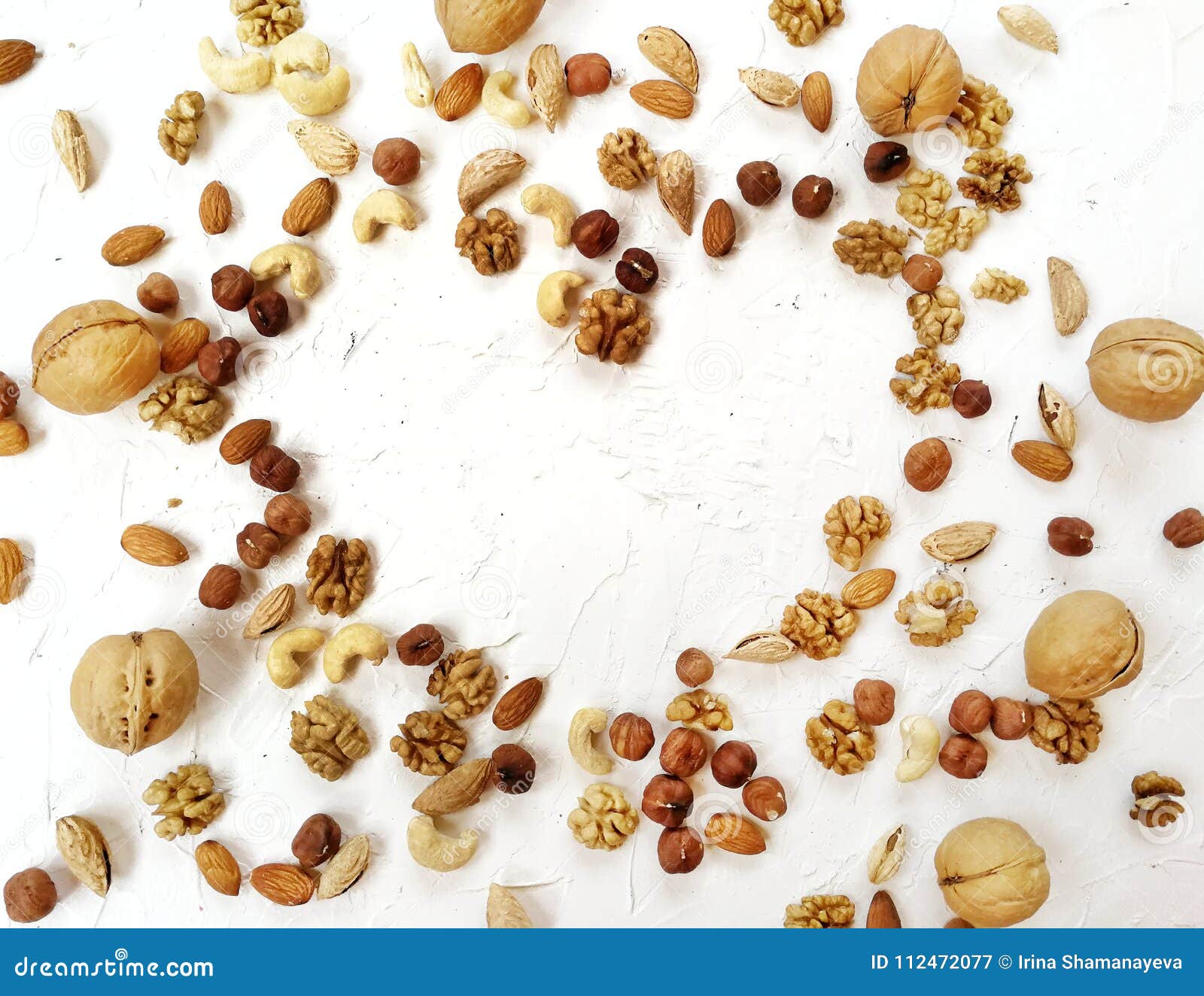 Different Nuts, Peeled and in-shell Stock Image - Image of pile ...