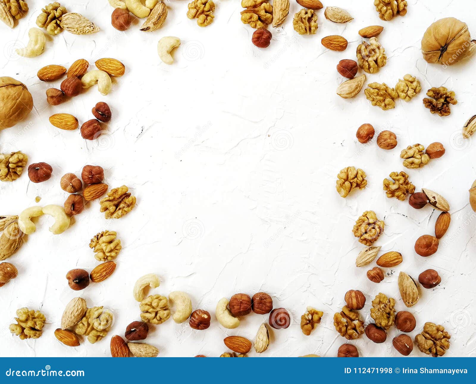 Different Nuts, Peeled and in-shell Stock Photo - Image of group ...