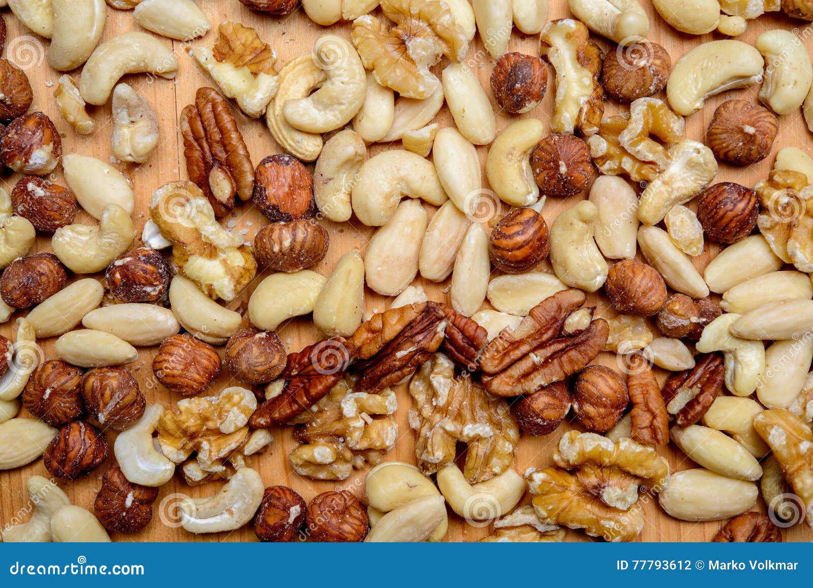 Different Nuts on Wooden Ground Stock Photo - Image of walnut, bulk ...