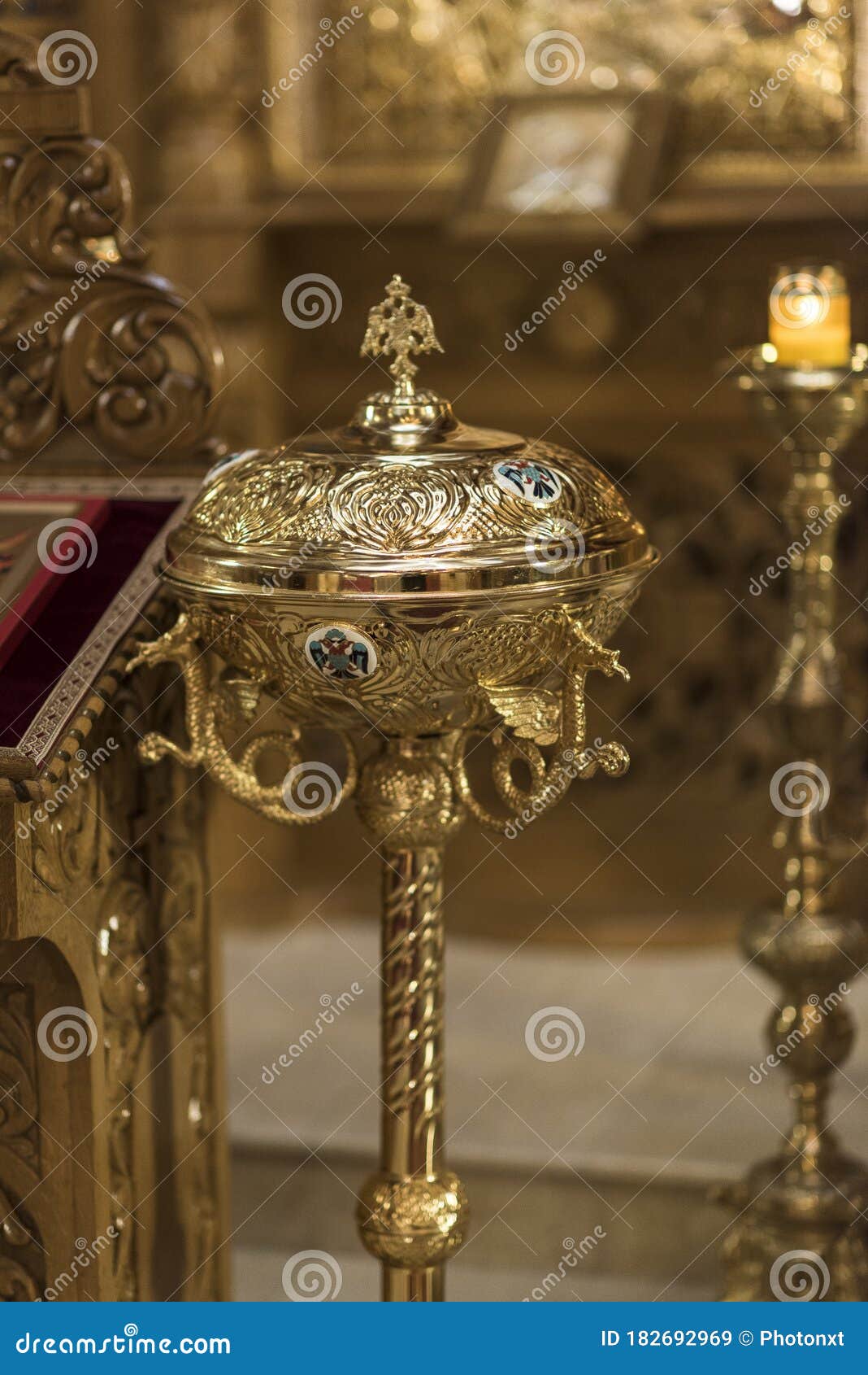 Different Objects Inside of a Church, at Wedding Time, Romanian Style ...