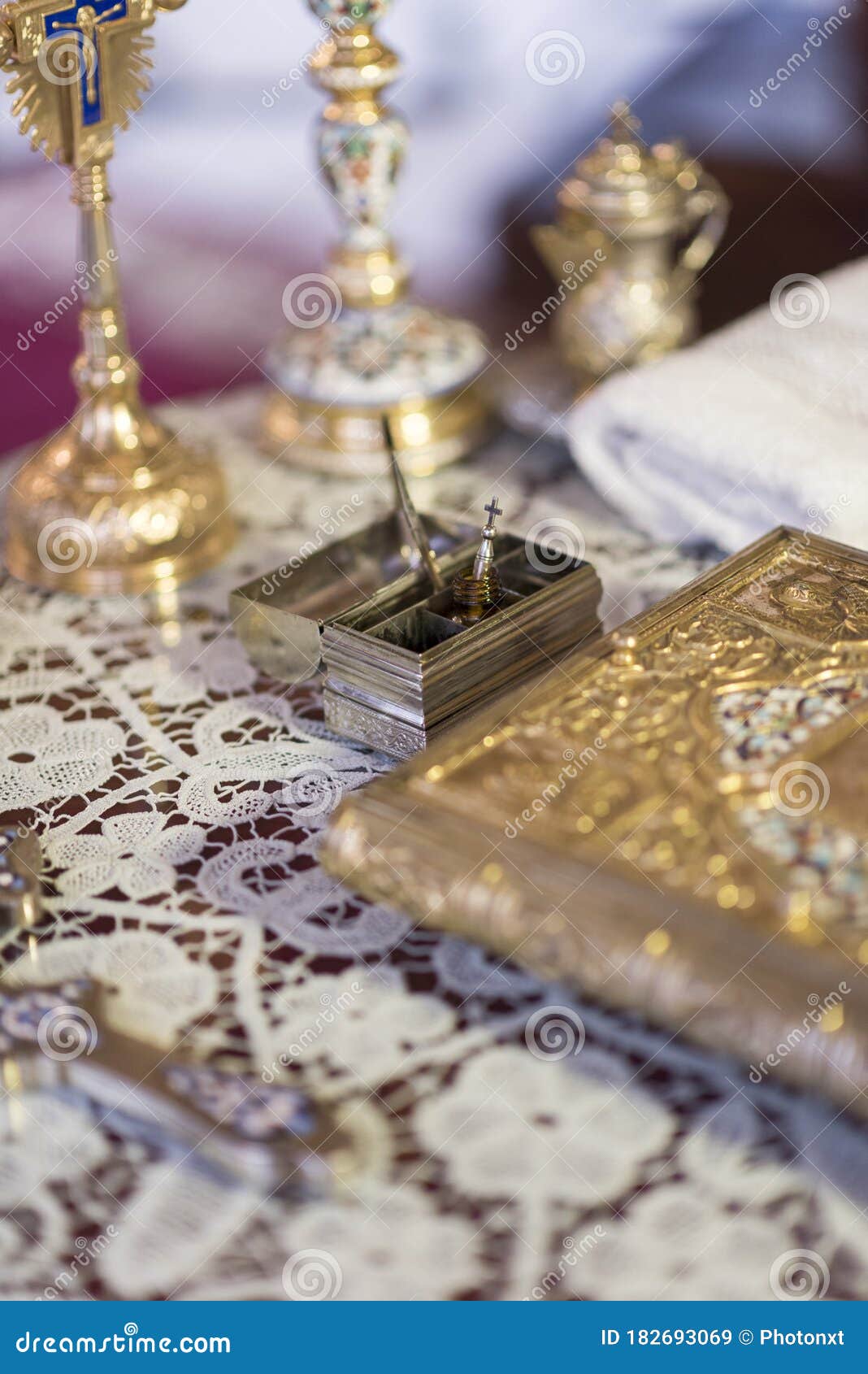 Different Objects Inside of a Church, at Wedding Time, Romanian Style ...
