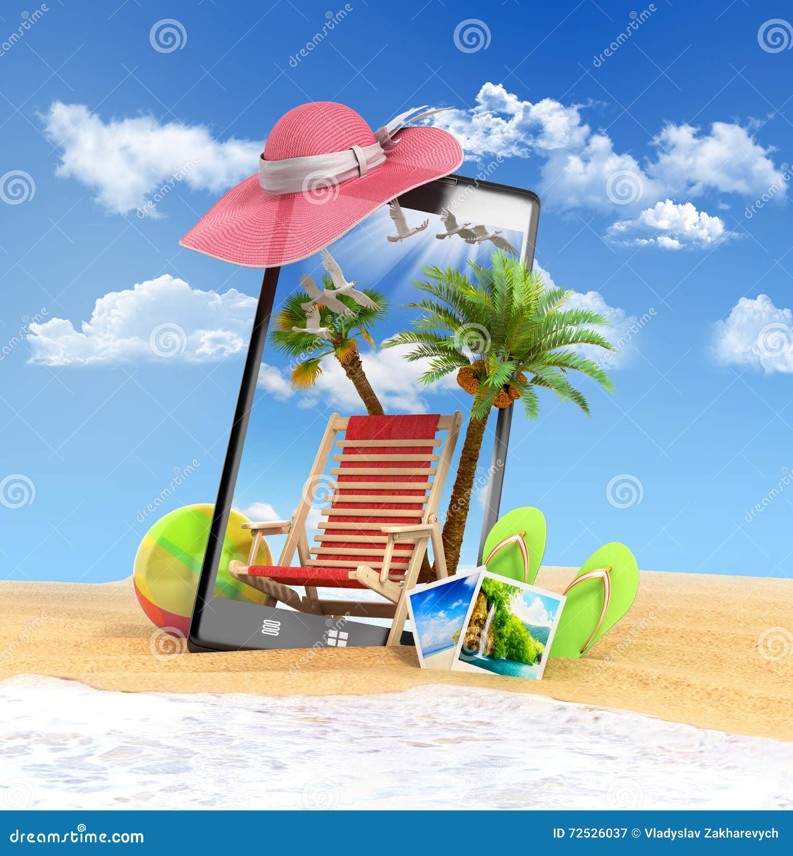 Different Objects on a Summer Stock Image - Image of closeup, design ...