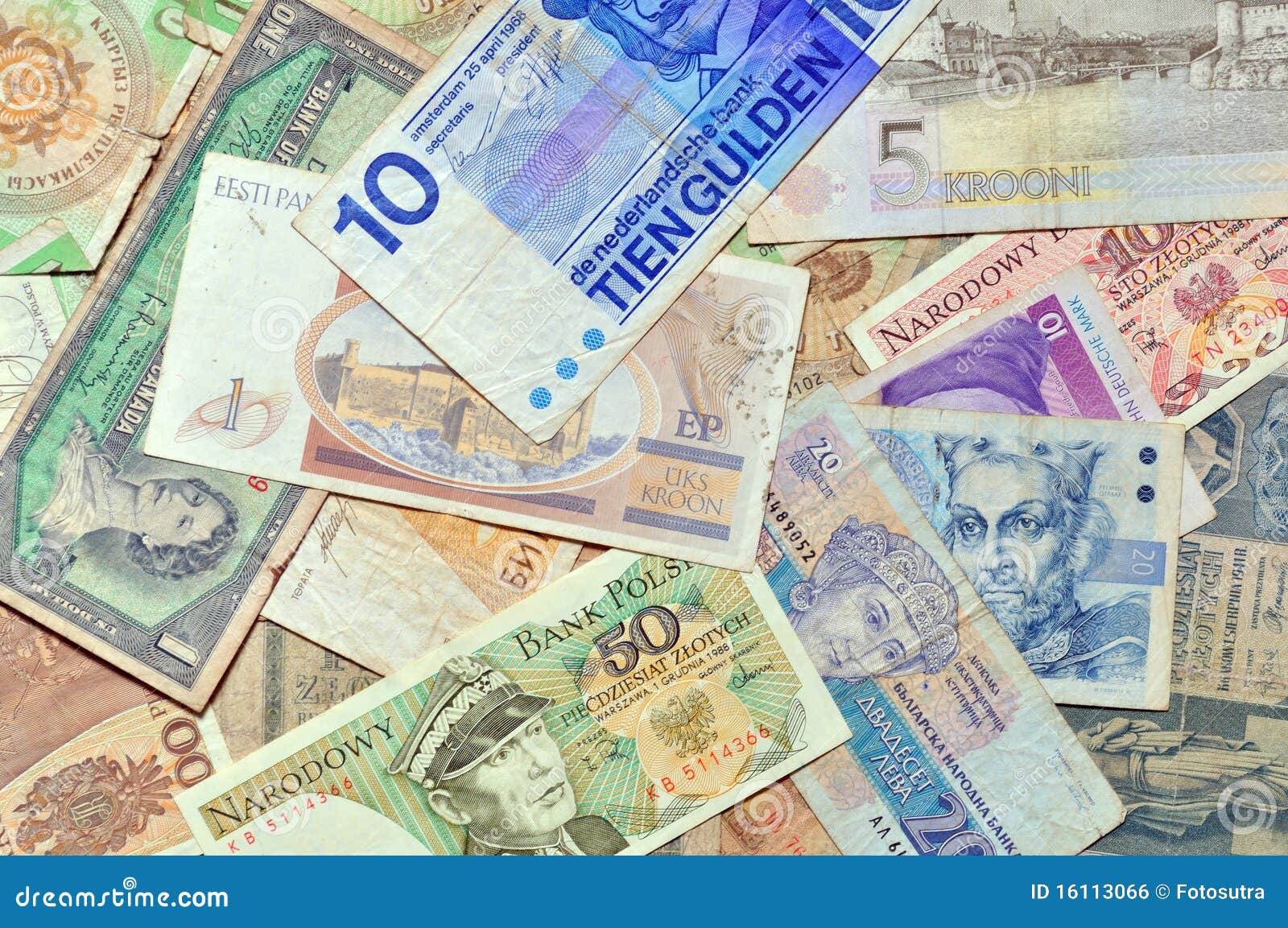 Different Old Currency Banknotes Stock Photo - Image of krone, grunge ...