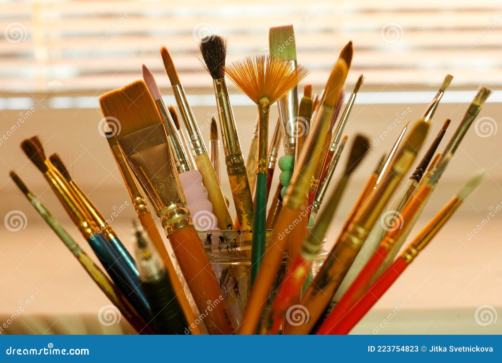 Different paint brushes stock image. Image of brush - 223754823