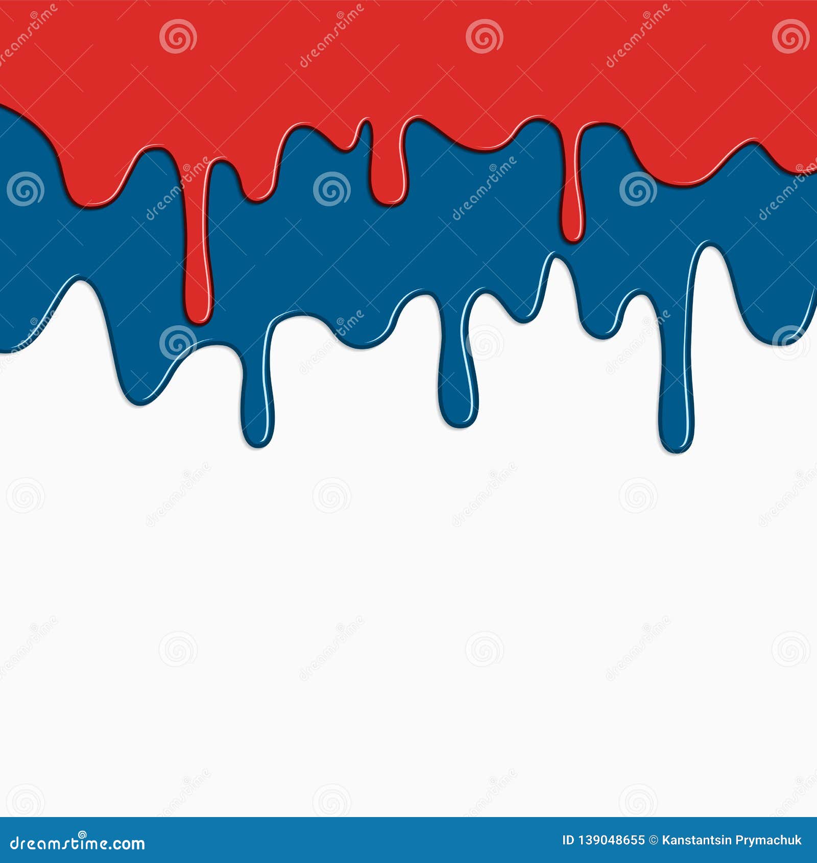 Different Paint Dripping, Abstract Blob. Vector Illustration. Stock ...