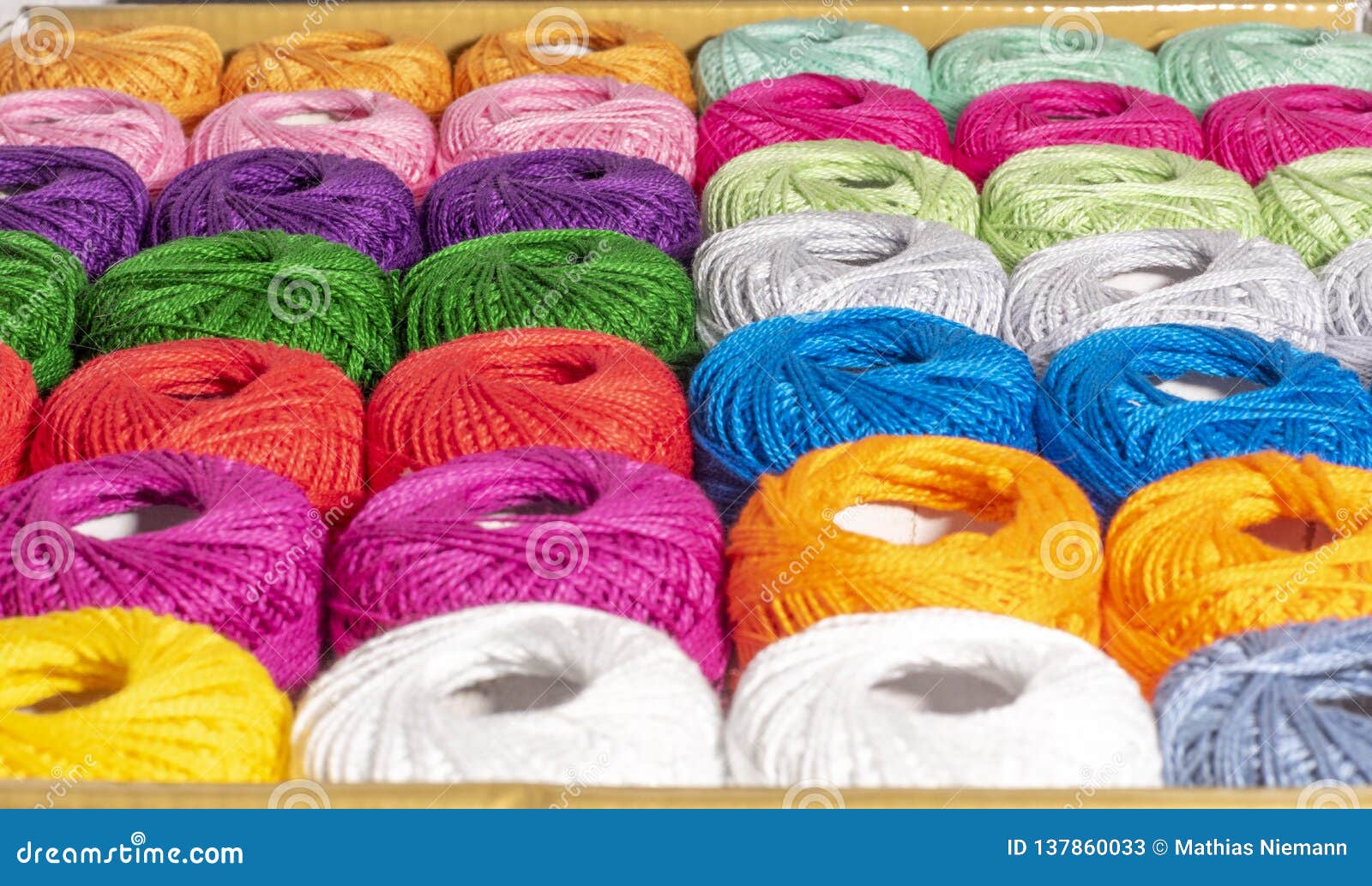 Different Colored Bag of Wool Stock Image - Image of purple, spool ...