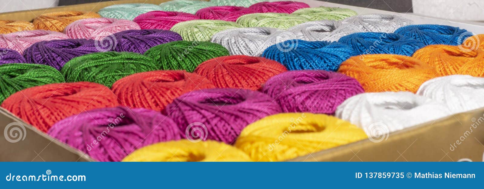 Different Colored Bag of Wool Stock Image - Image of painted, hobby ...
