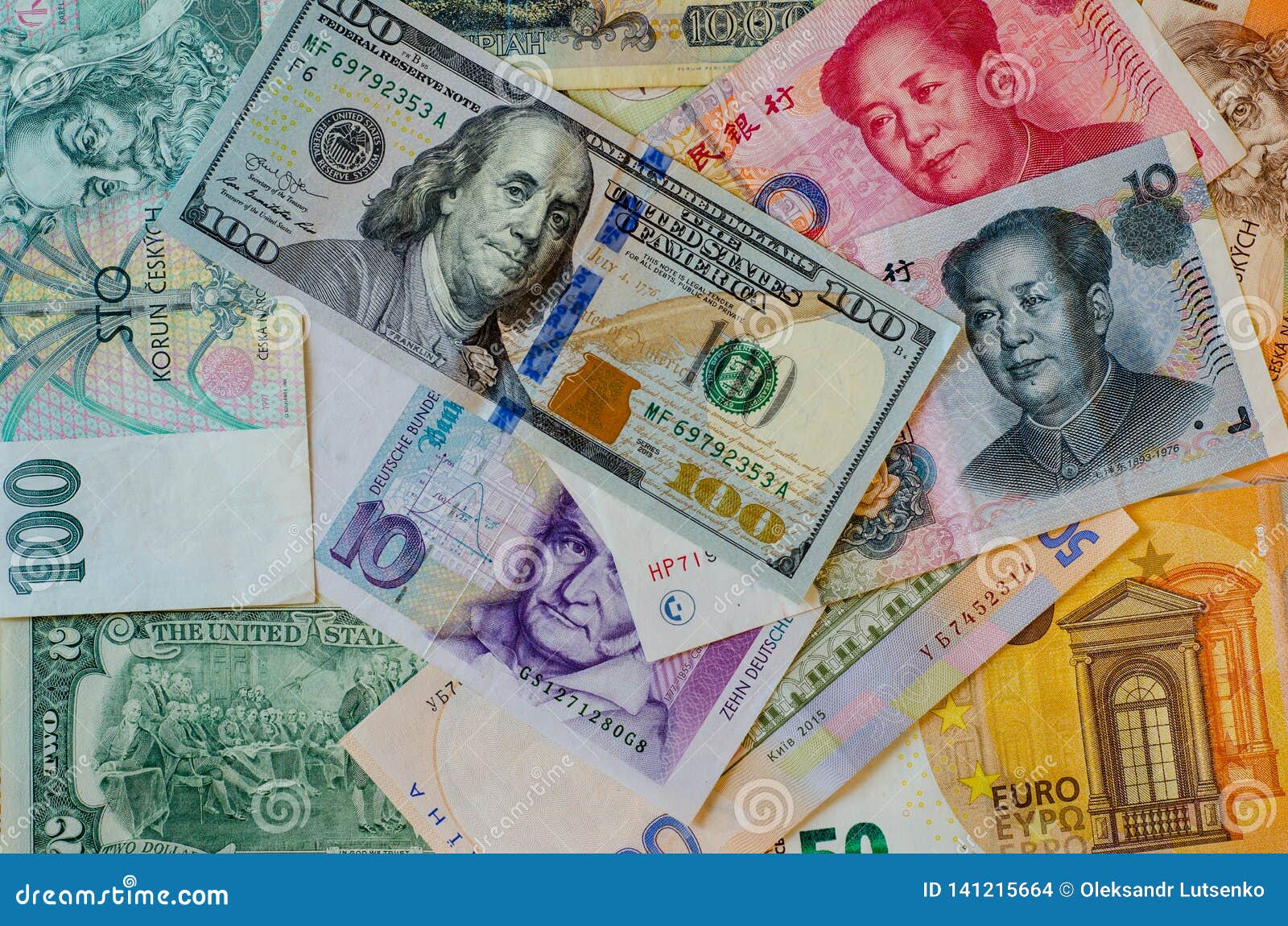 Different paper bills stock photo. Image of cash, green - 141215664