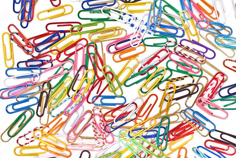 Different paper clips stock image. Image of attach, abstract - 22054433