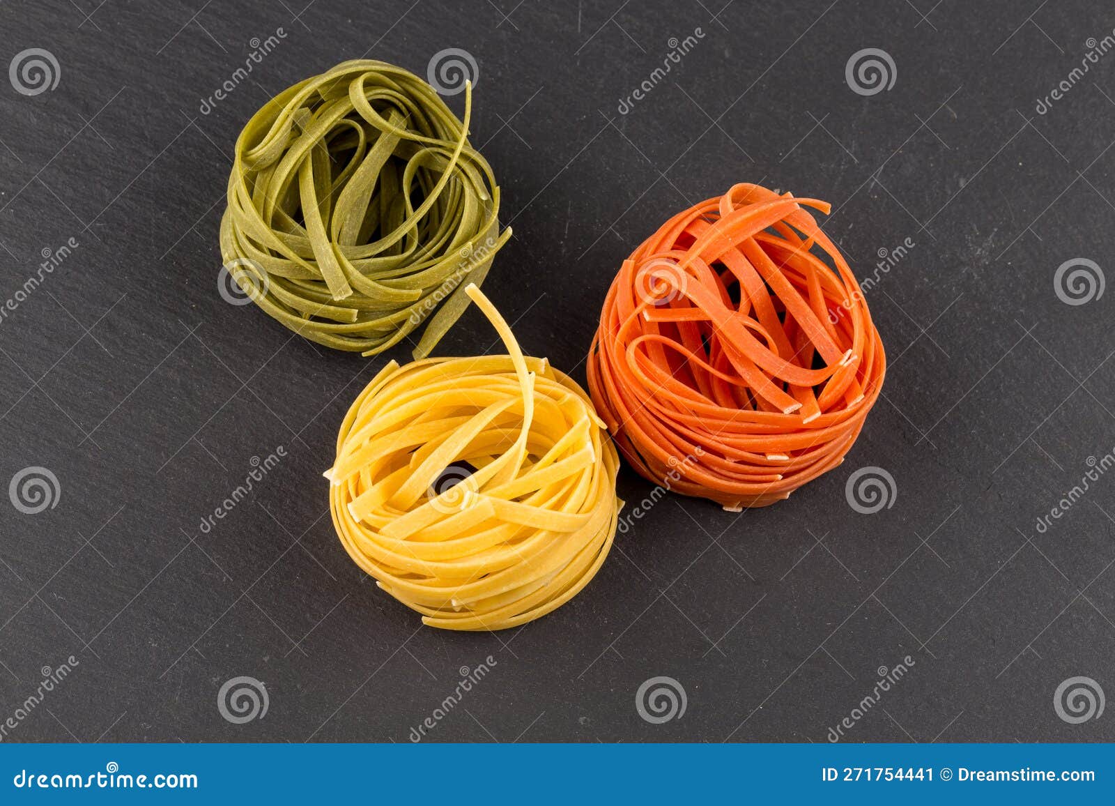 Different Pasta in Three Colors Stock Image - Image of objects ...