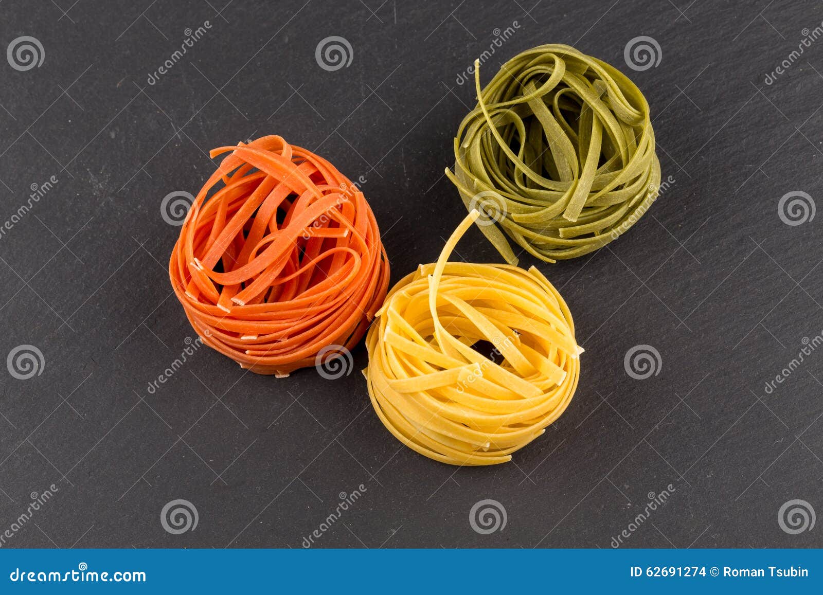 Different Pasta in Three Colors Stock Photo - Image of vegetarian ...