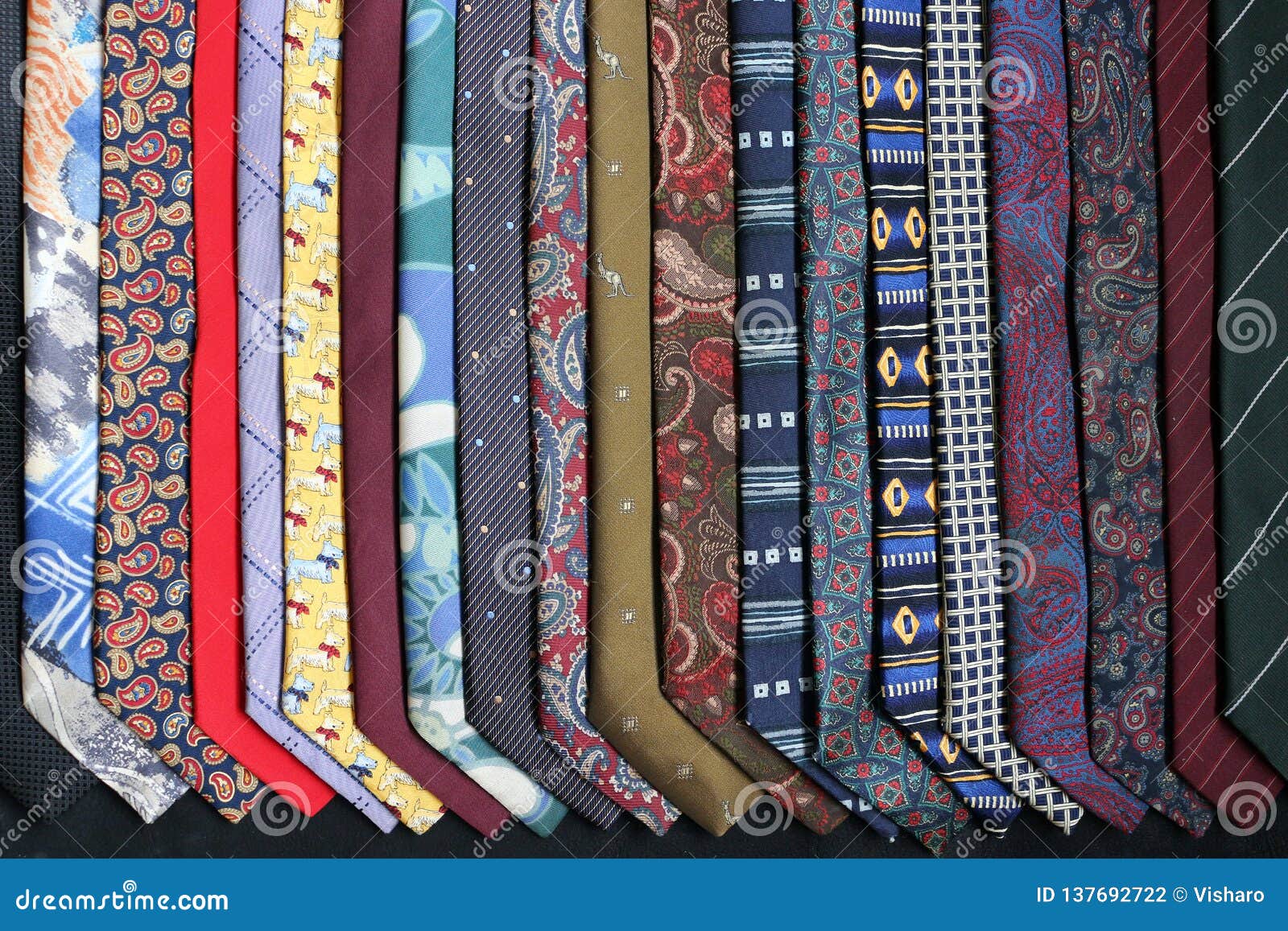 Different Patterned Ties stock photo. Image of textile - 137692722