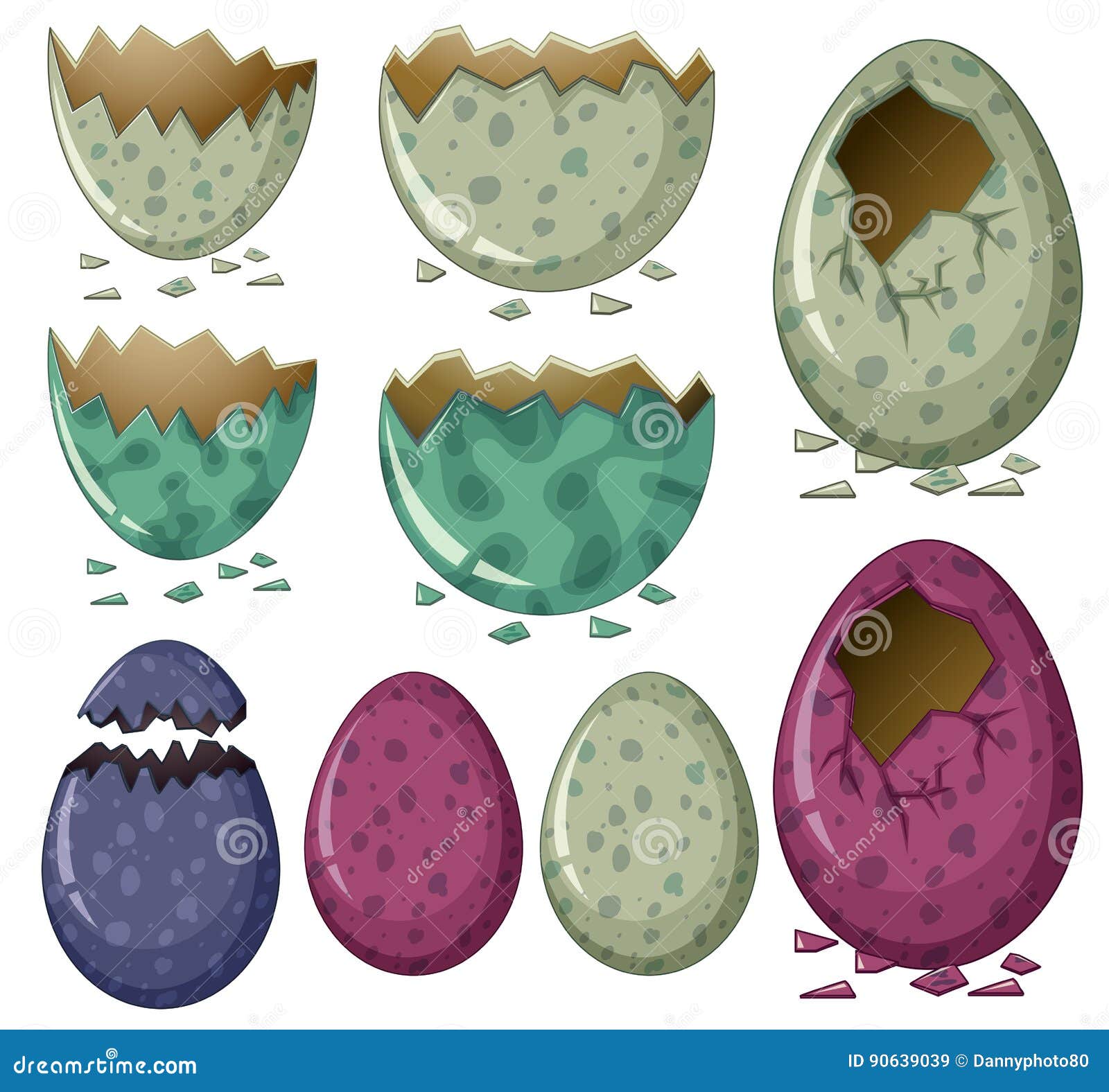 Different Patterns of Dinosaur Eggs Stock Vector - Illustration of ...