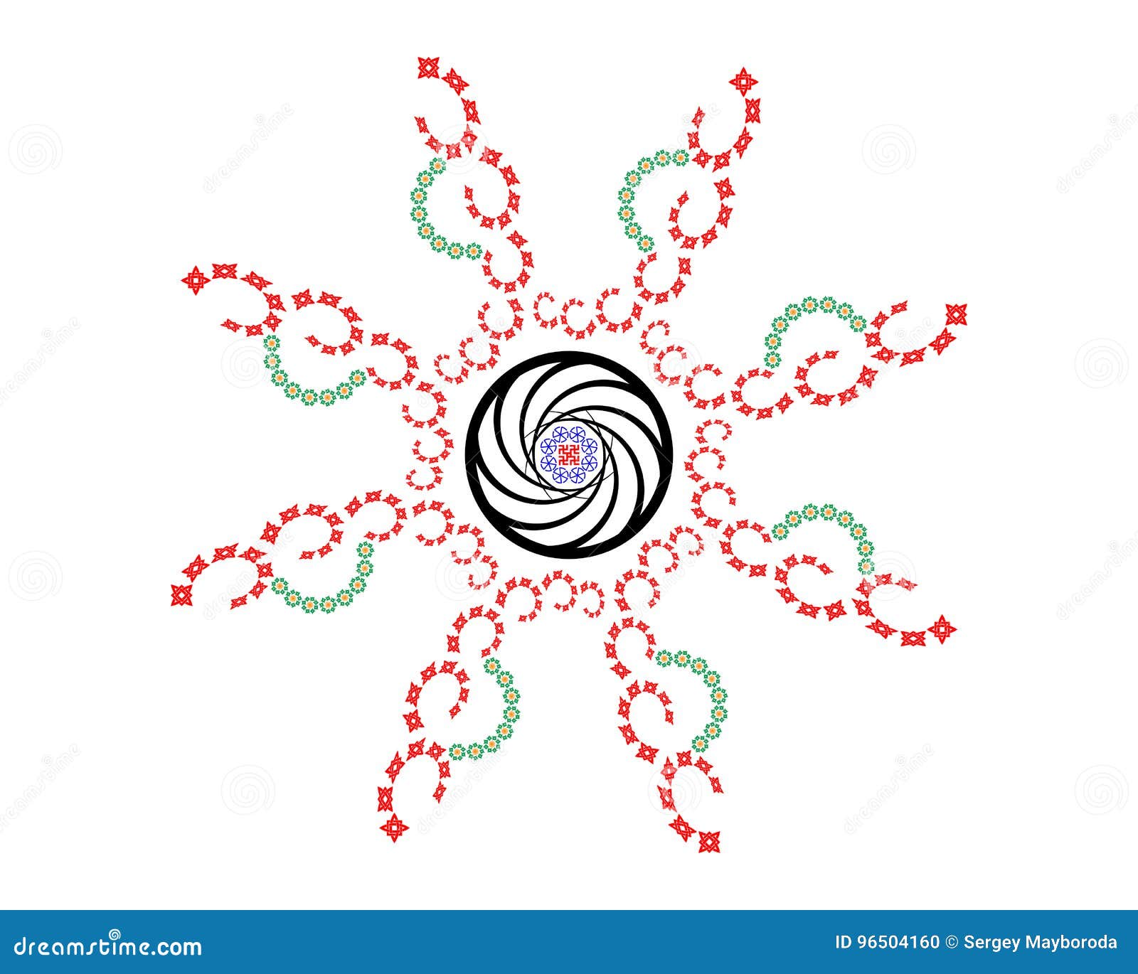 Different Patterns and Signs Stock Vector - Illustration of flower ...