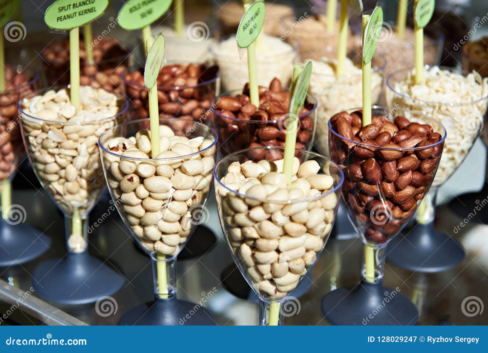 Different peanuts in store stock image. Image of tasty - 128029247