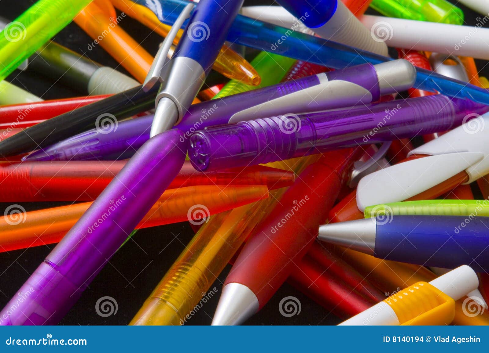 Different pens stock photo. Image of isolated, office - 8140194