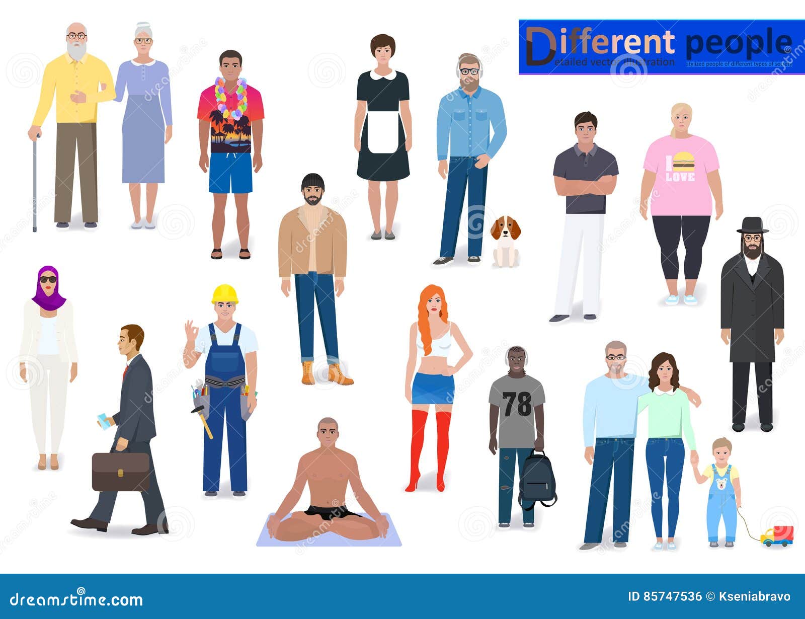 Different People, Abstraction Vector Illustration Stock Vector ...