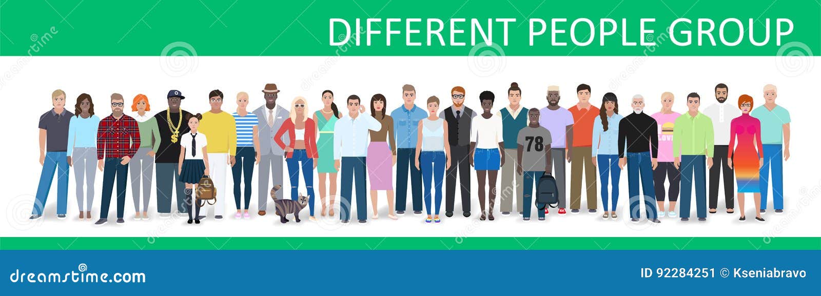 Different People and Groups, Vector Stock Vector - Illustration of ...