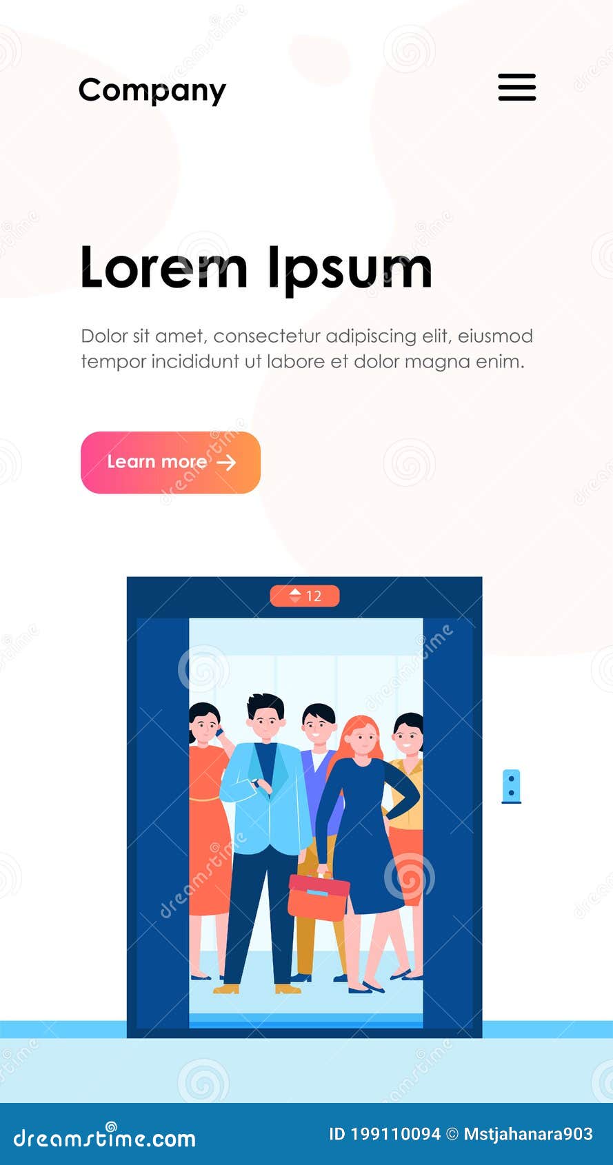 Different People Lifting on Elevator Stock Vector - Illustration of ...