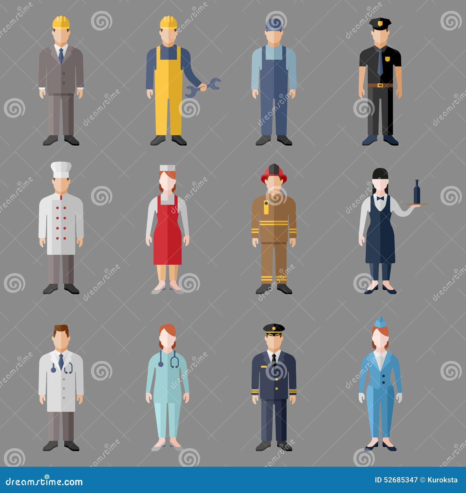 People Professions Characters Set Stock Illustrations – 1,534 People ...