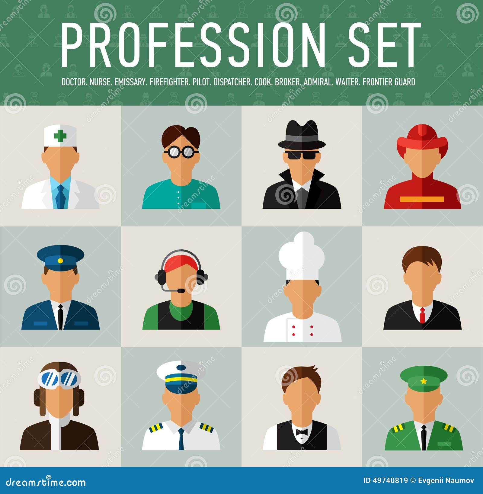 Different People Professions Characters Set Stock Vector - Illustration ...