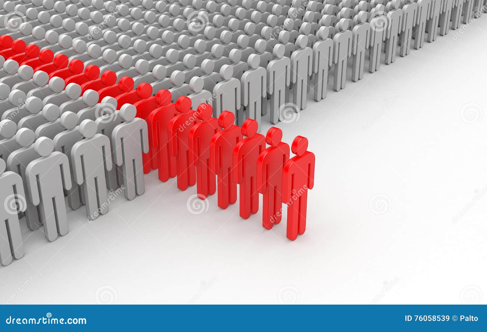 Different People. Red Crowd Stock Illustration - Illustration of ...