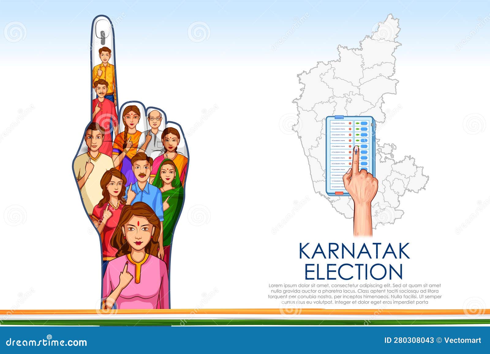 Different People Showing Voting Finger for Karnataka Legislative ...